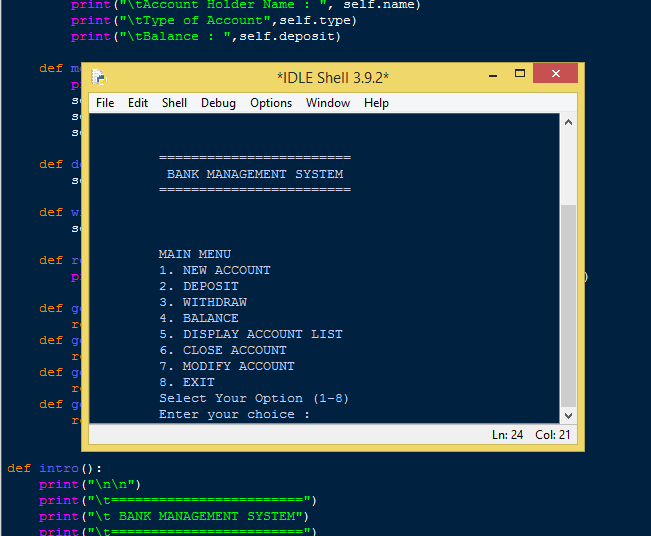 Simple Banking System With Database In Python Free Source Code Sourcecodester